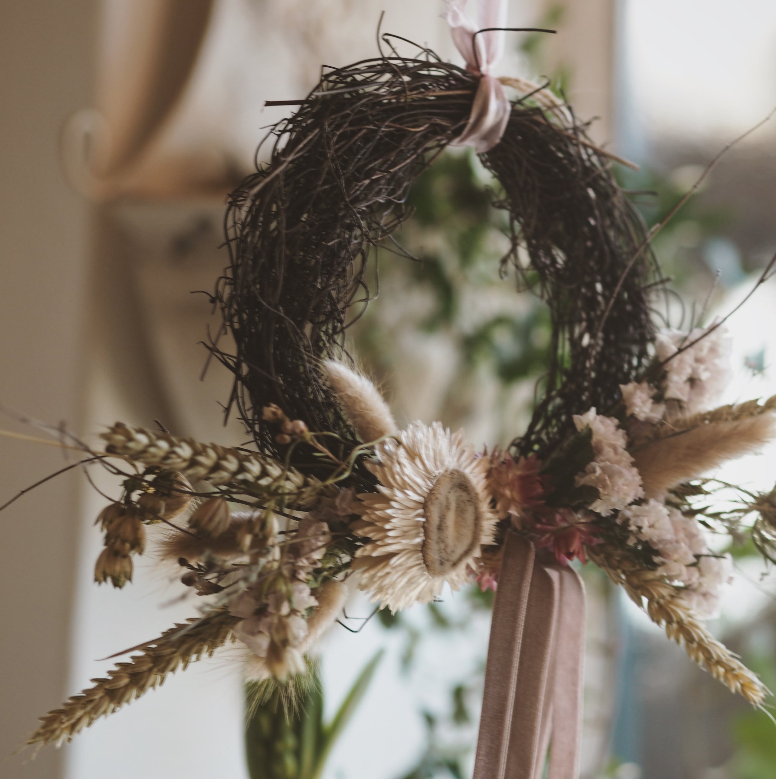 Little Dried Wreath & Velvet | Bramble & Wild - Florist In Frome