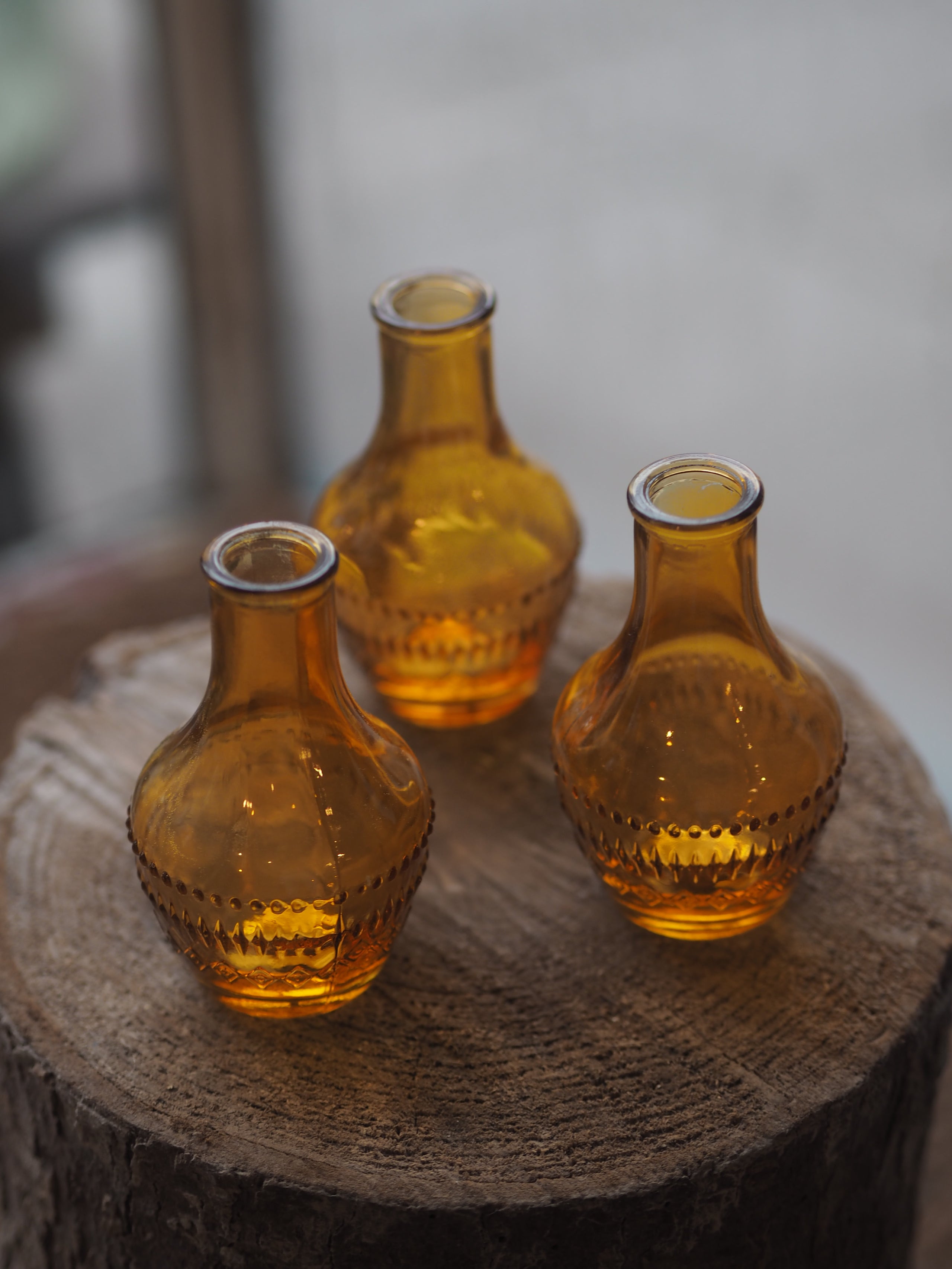 Glass Bud Vase - Amber | Bramble & Wild - Florist In Frome